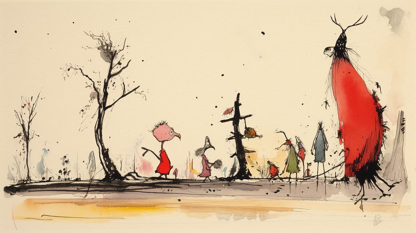 Quentin Blake Midjourney style | Andrei Kovalev's Midlibrary