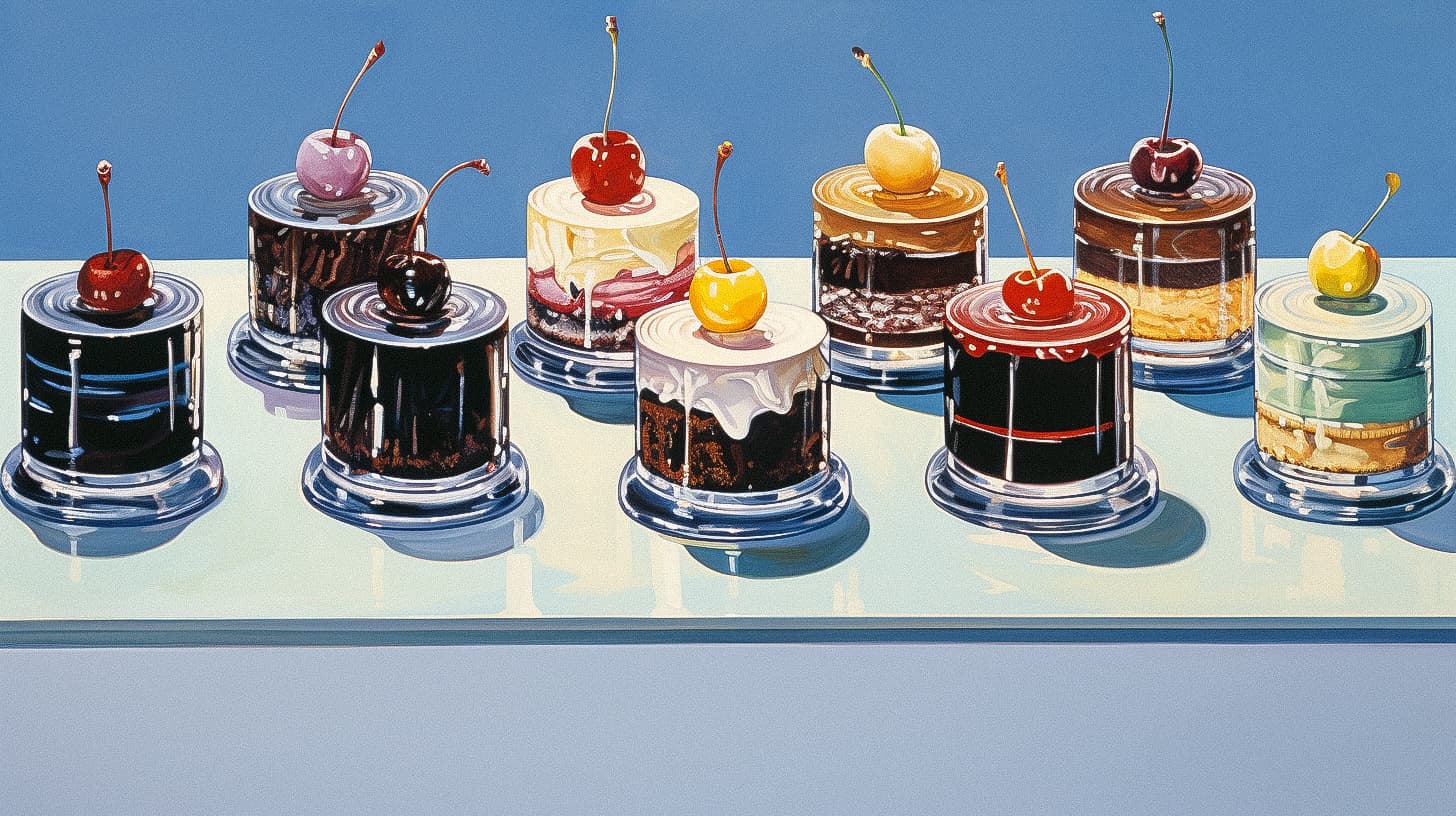 Wayne Thiebaud Midjourney style | Andrei Kovalev's Midlibrary