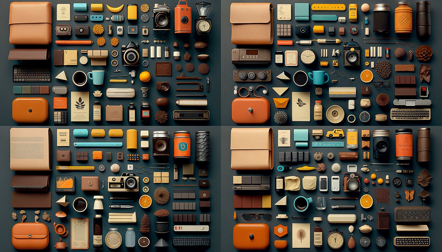 Knolling Midjourney style | Andrei Kovalev's Midlibrary