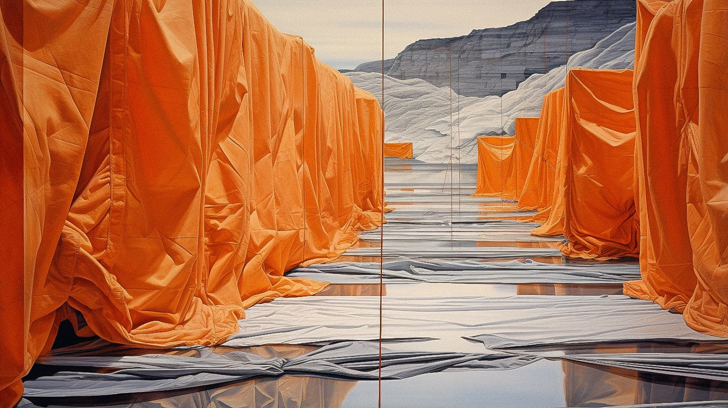 Christo Midjourney style | Andrei Kovalev's Midlibrary