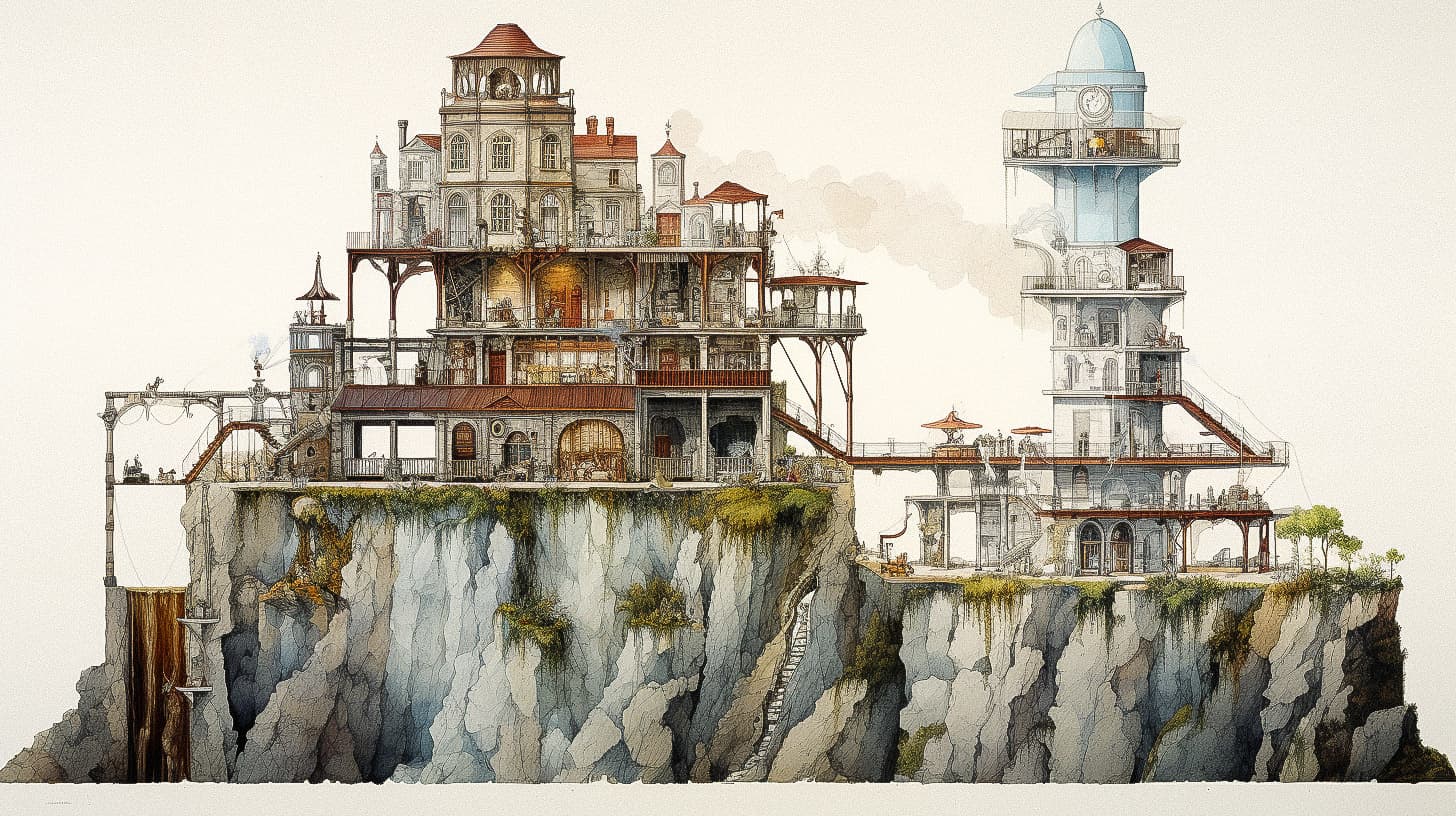 Cross-section plan Midjourney style | Andrei Kovalev's Midlibrary