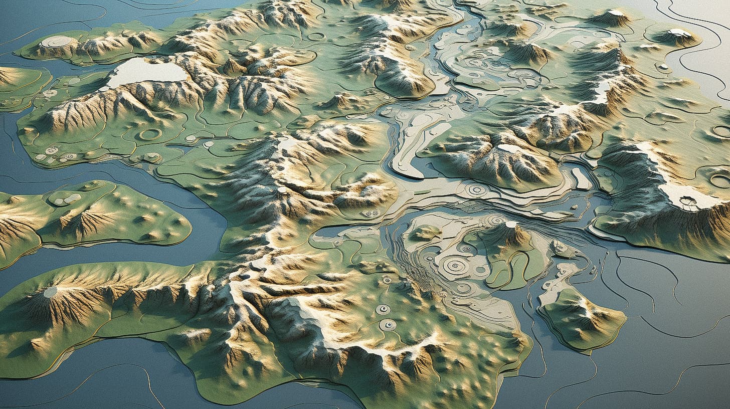 Topology map Midjourney style | Andrei Kovalev's Midlibrary