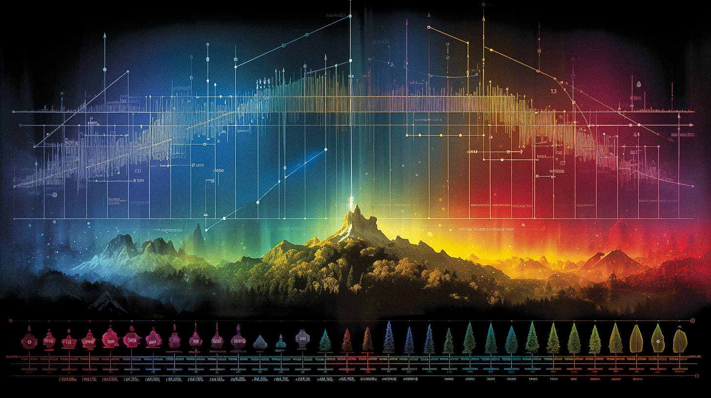 Electromagnetic spectrum chart Midjourney style | Andrei Kovalev's ...