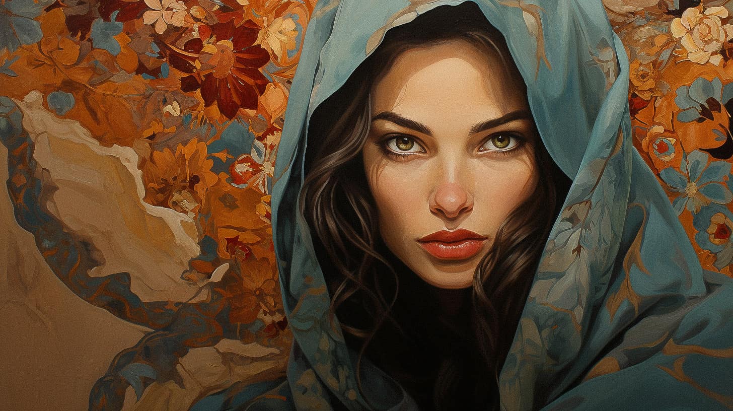 Lalla Essaydi Midjourney style | Andrei Kovalev's Midlibrary