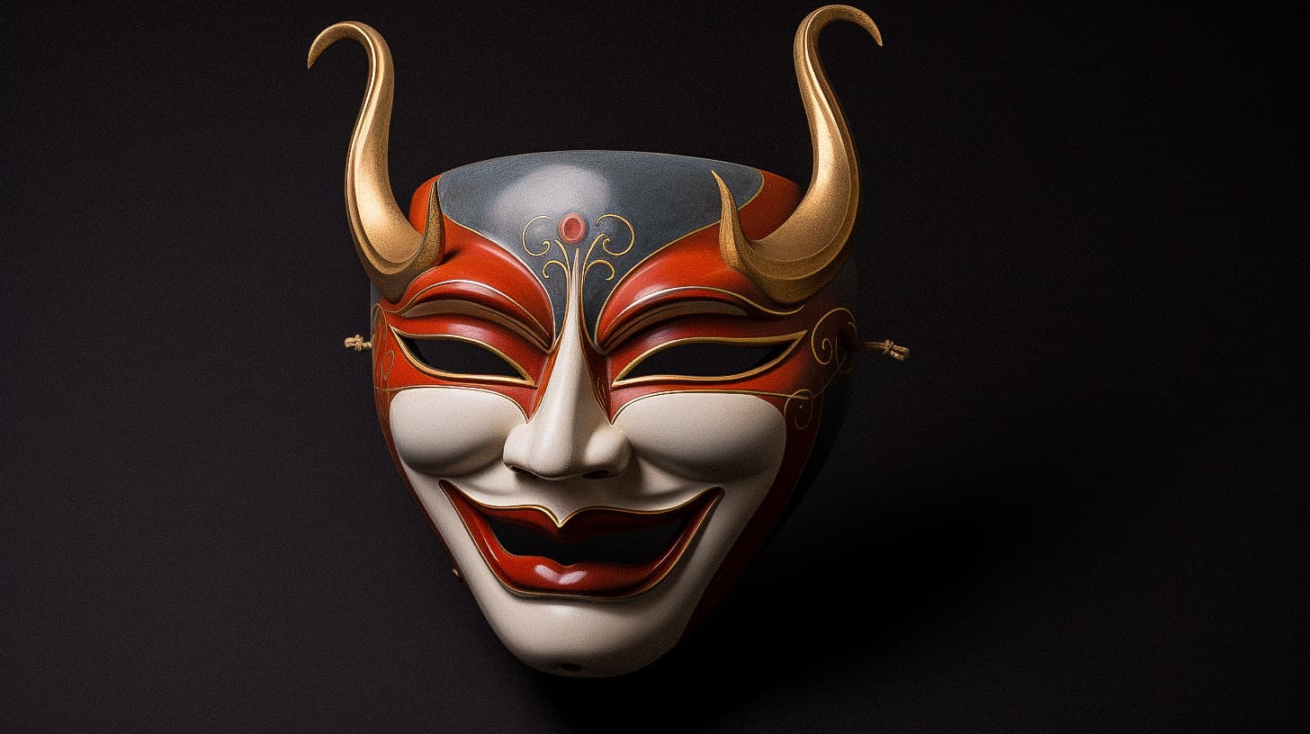 Noh Theater mask Midjourney style | Andrei Kovalev's Midlibrary