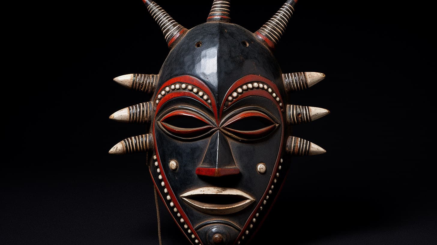 Namibian Ovambo mask Midjourney style | Andrei Kovalev's Midlibrary