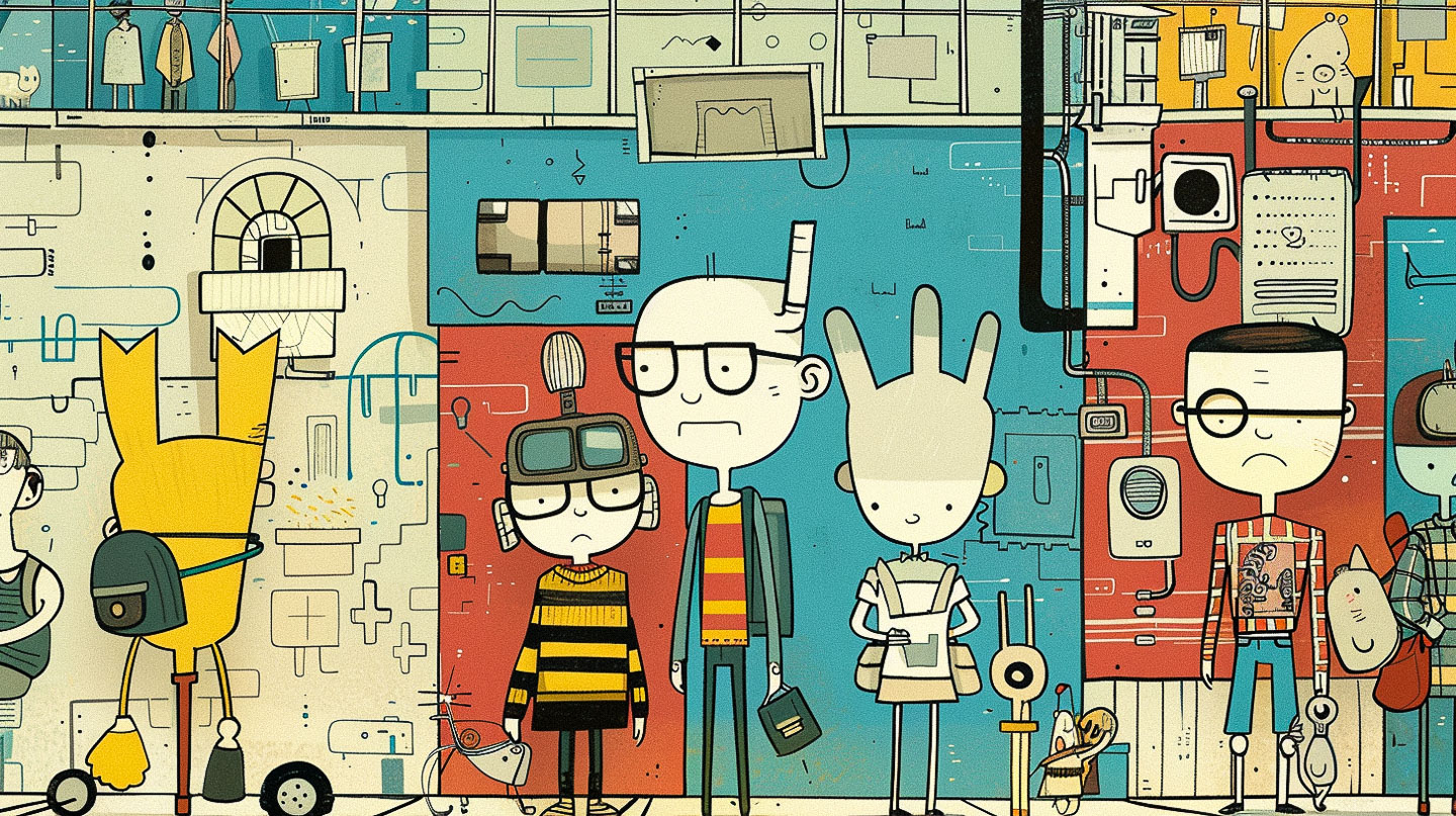 Ivan Brunetti Midjourney style | Andrei Kovalev's Midlibrary