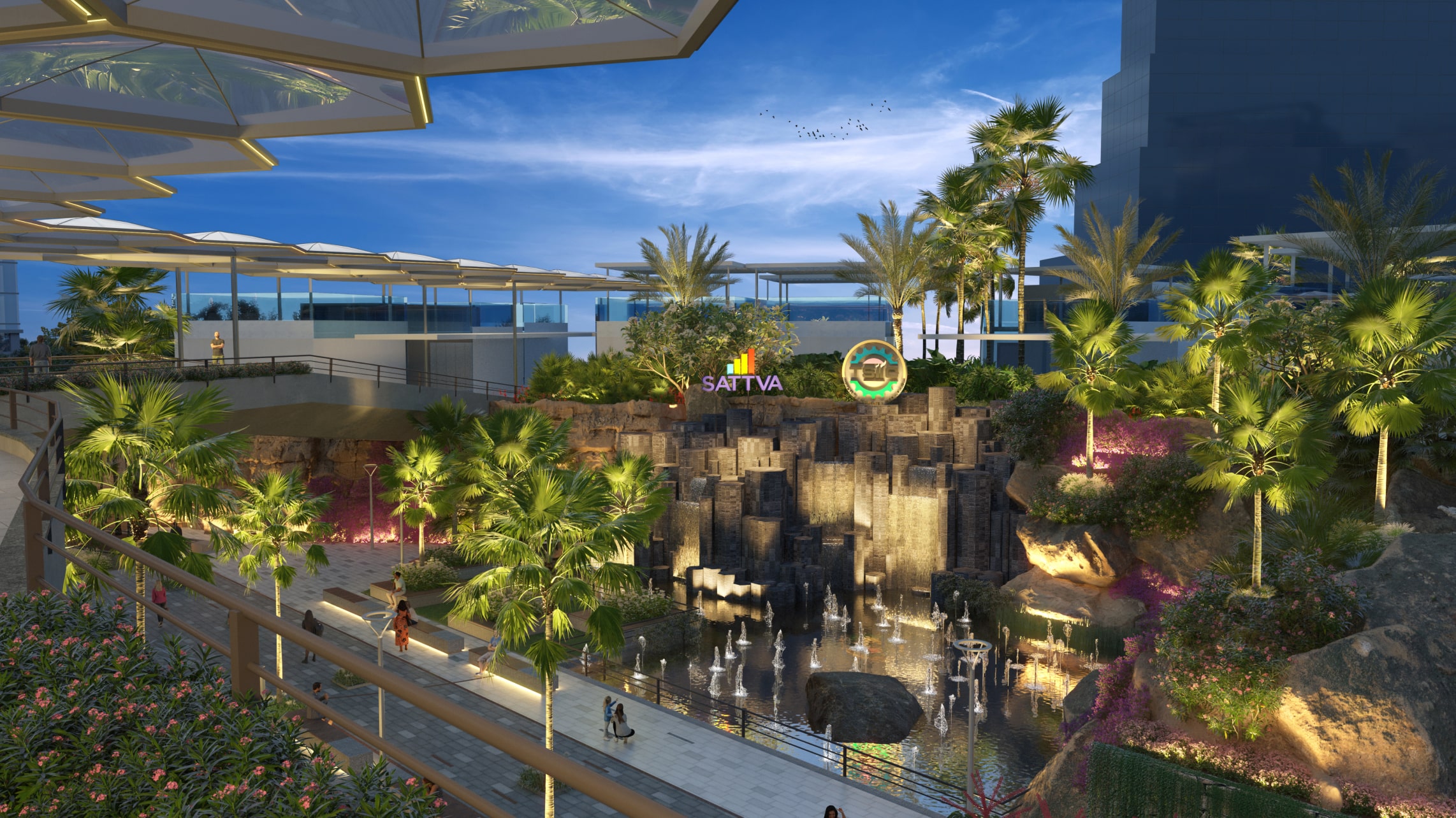 Sattva Hyde Eco Park | Corporate Landscape Design | Naveen Associates