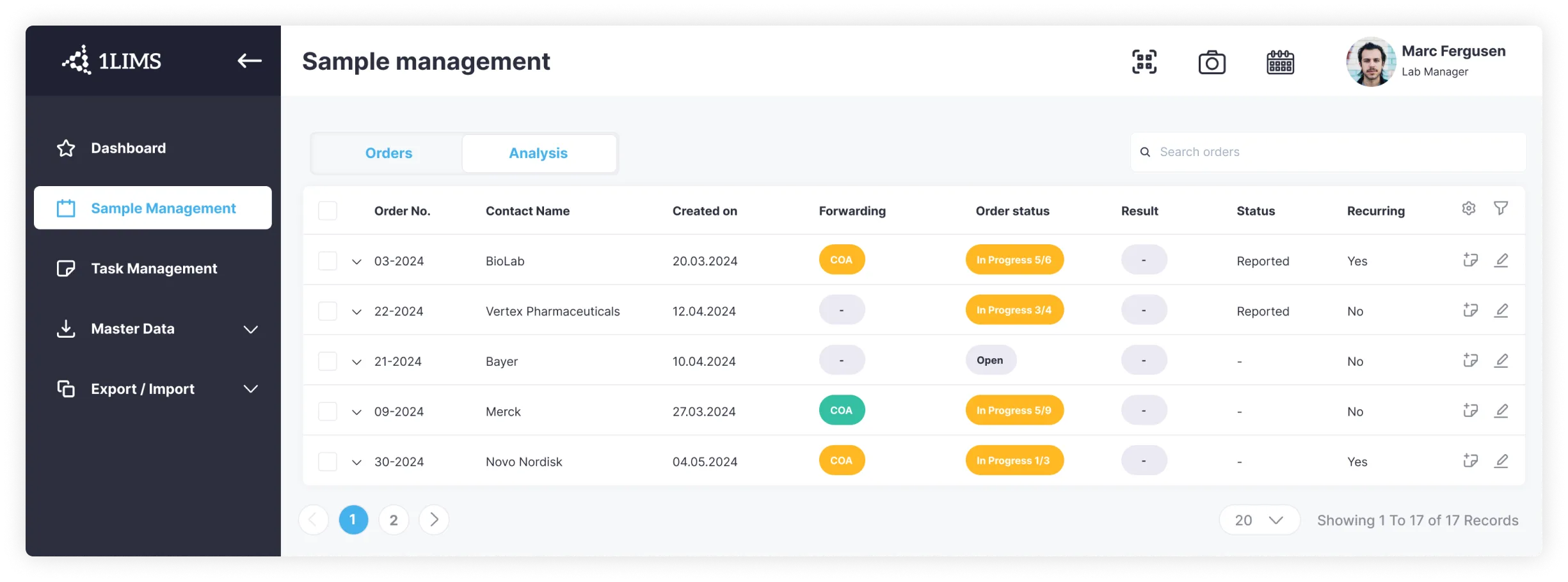Automated Laboratory Workflows | 1LIMS