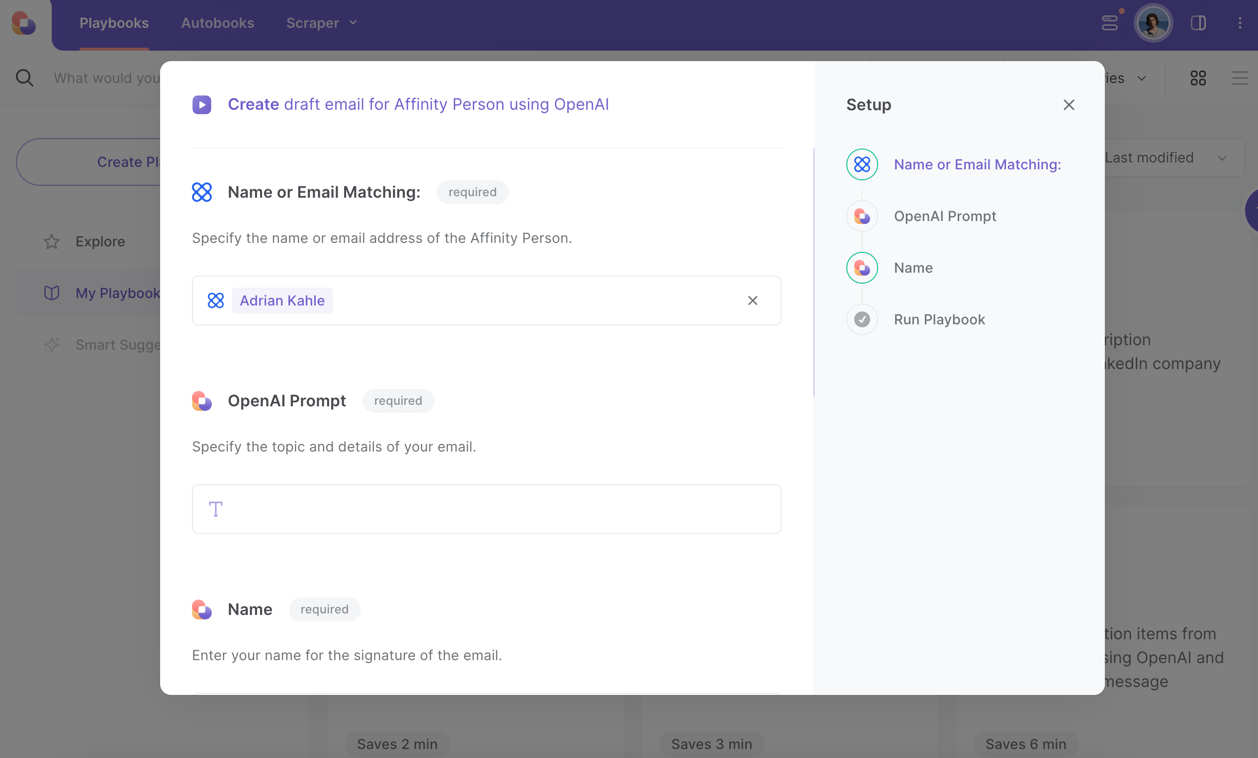 Generate Tailored Affinity Contact Emails with OpenAI in Gmail