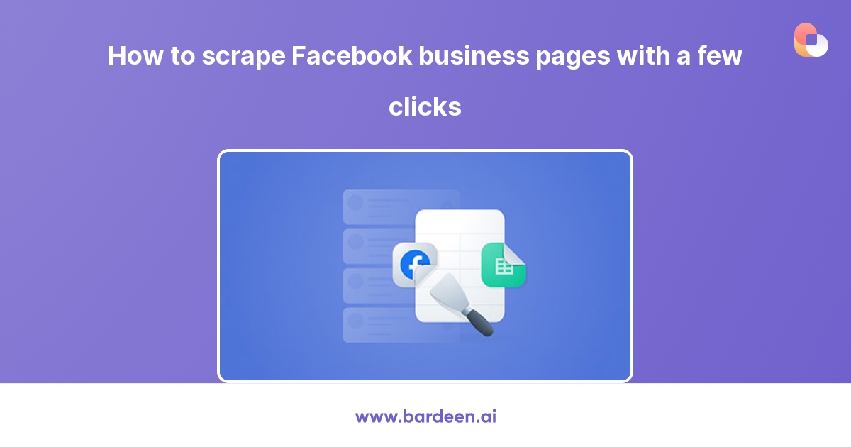 How to scrape Facebook business pages with a few clicks