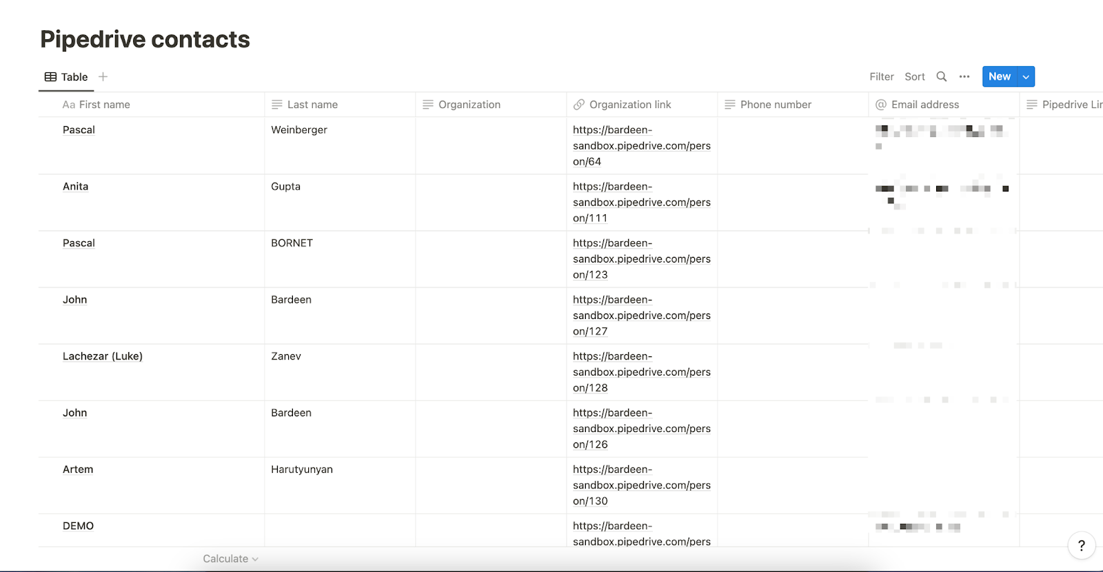 Sync Pipedrive Contacts Directly to Notion Database | Bardeen Workflow