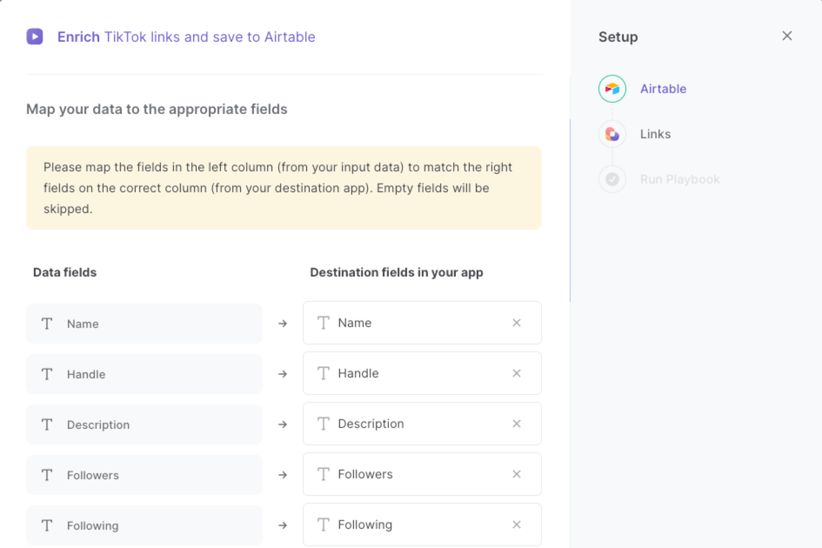 Scrape TikTok Profiles & Organize in Airtable for Market Research