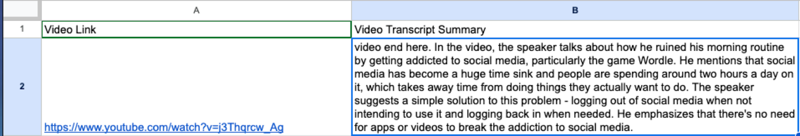 Generate YouTube Video Summaries with OpenAI & Save to Google Sheets