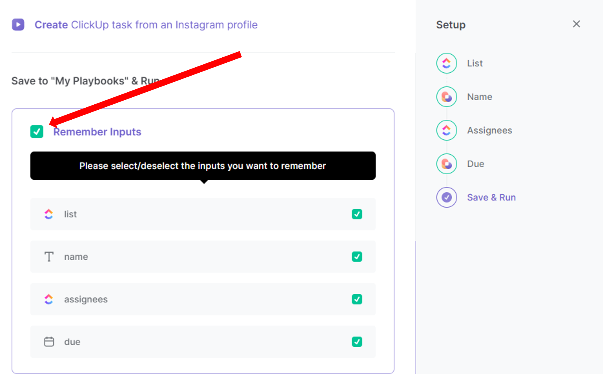 Create ClickUp Tasks from Instagram Profiles for Lead Tracking