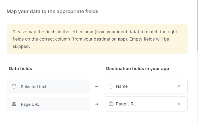 Import Text To Coda Table With Right Click Bardeen Automation 