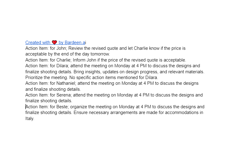 Generate action items from any website using OpenAI