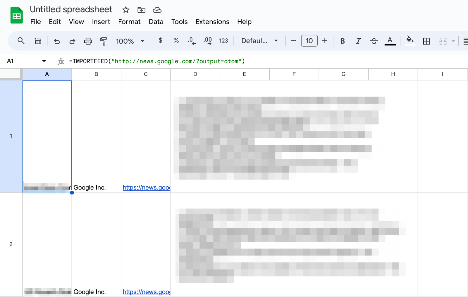 How to scrape data from a website into Google Sheets