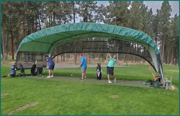 Premium Golf Shelters - Improve Your Range - DryRainge