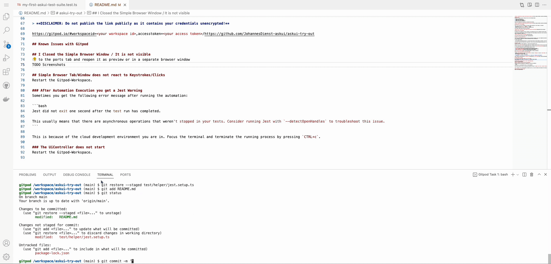 Try askui in Your Browser With Gitpod
