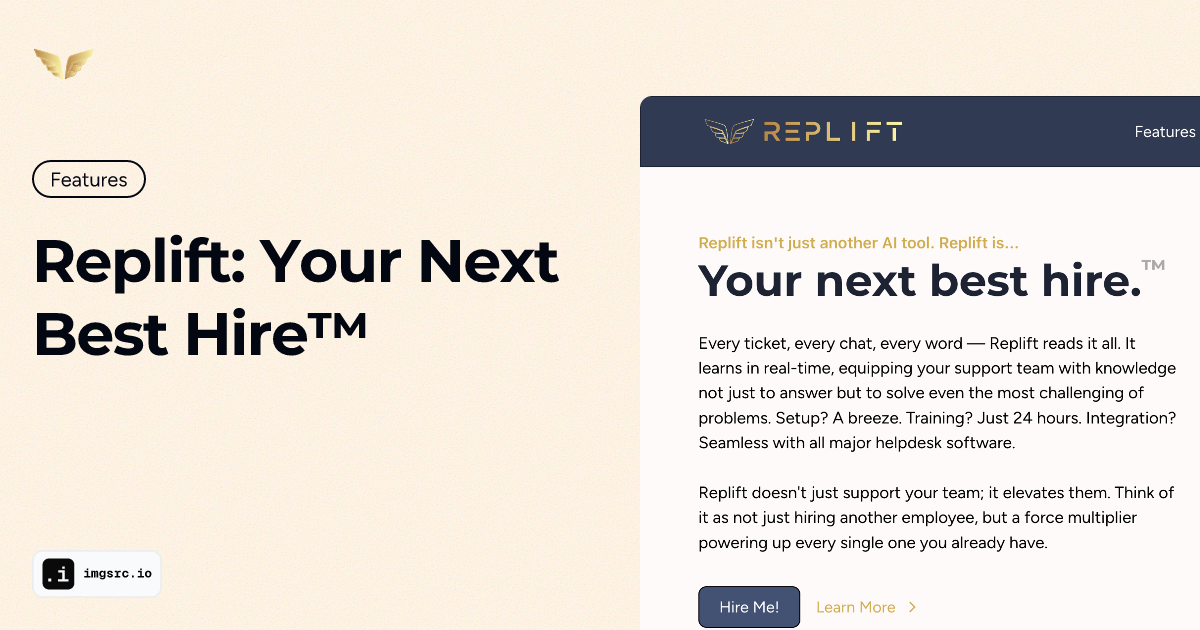 Replift: Elevate Your Customer Support with AI | Your Next Best Hire™