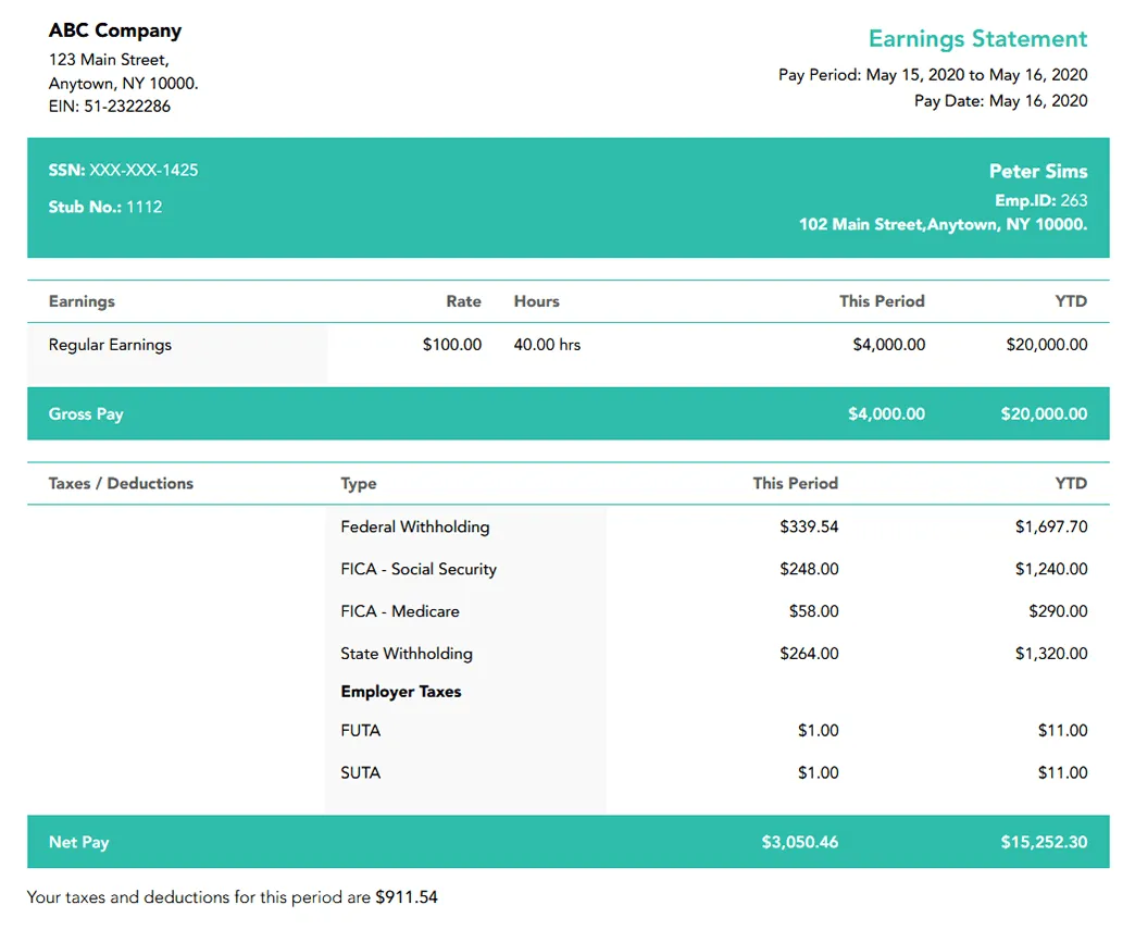 How to generate a pay stub for employees | Skuad