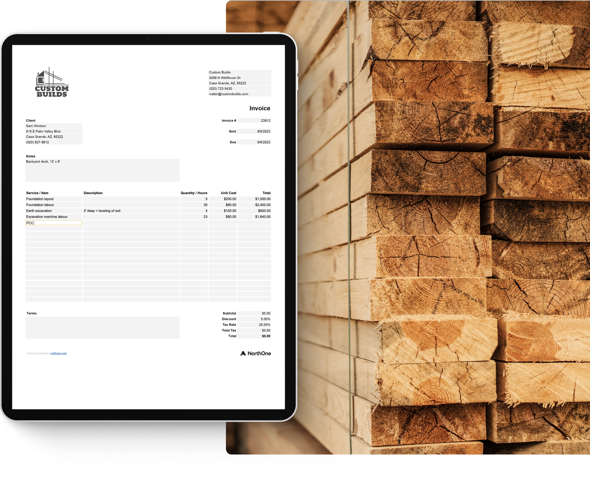 Construction Invoice Template