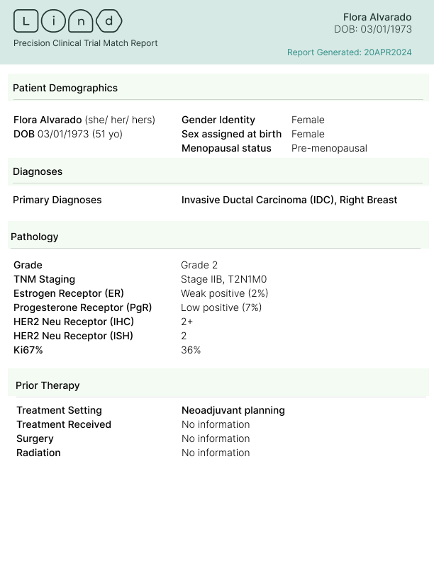 Lind - Clinical Trial Search & Matching