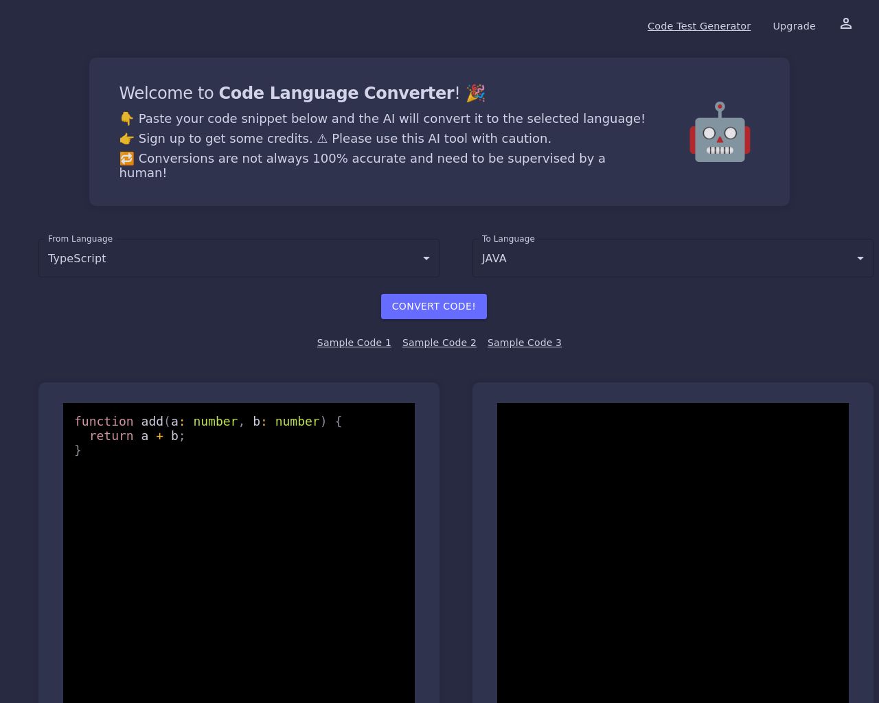 Code Language Converter